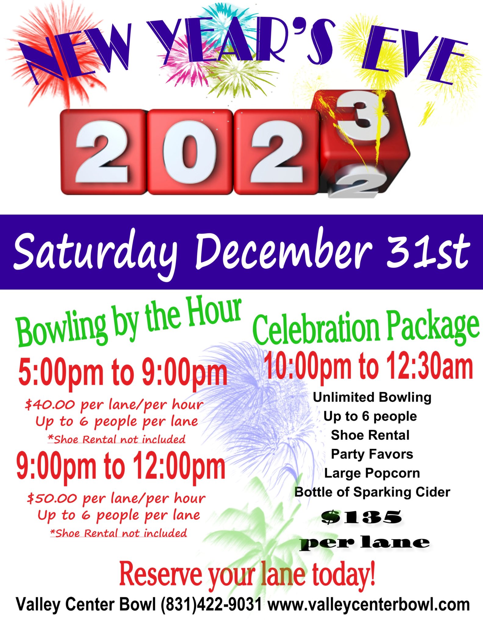 New Year's Eve - Bowling Alley Salinas, California
